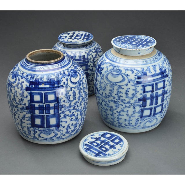 Antique Chinese Ginger Pots, Set of 3 | Chairish