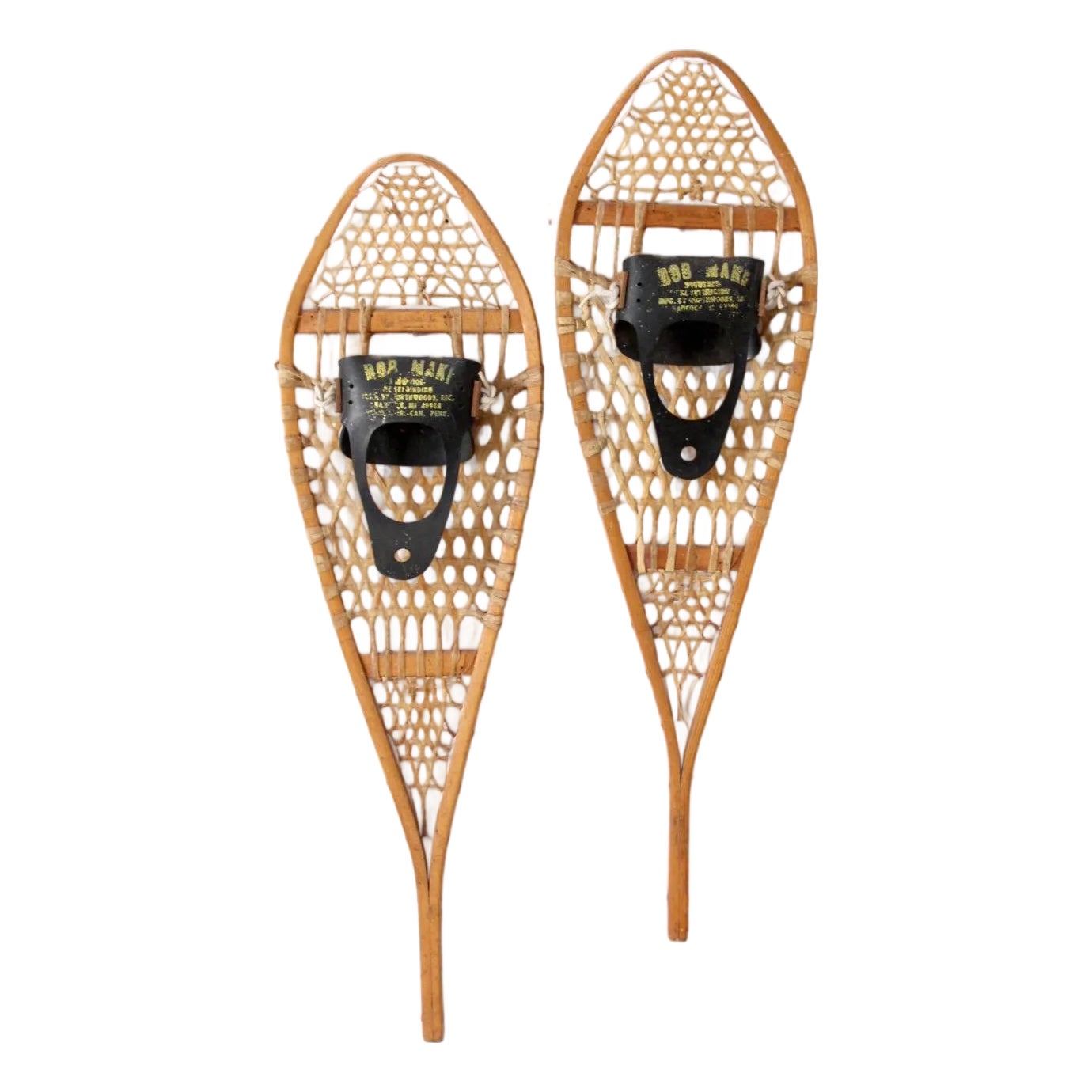 Vintage Canadian Snowshoes Pair | Chairish
