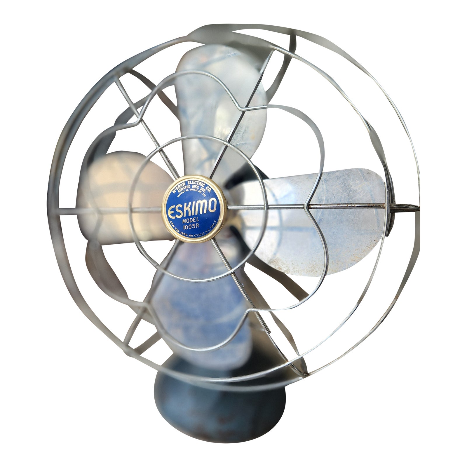 Vintage Eskimo 1005r Electric Fan – Metal Blades | Chairish