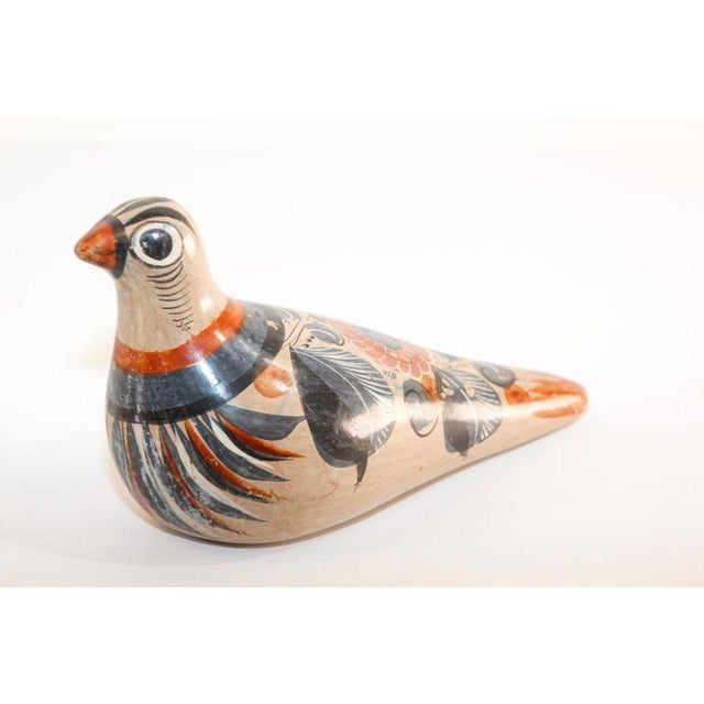 Mexican Vintage Tonala Pottery Hand Painted Bird | Chairish