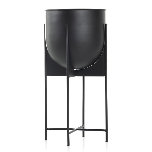 Elroy Planter - Satin Black | Chairish