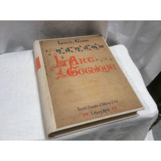 Large Antique Gothique Book | Chairish