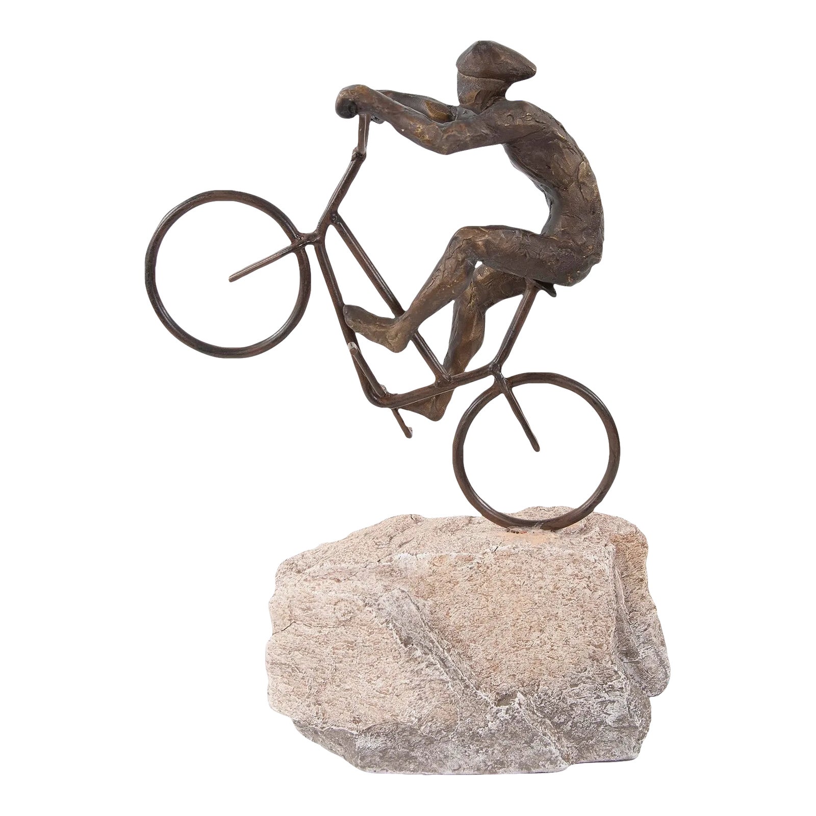 The Cyclist Resin Sculpture | Chairish