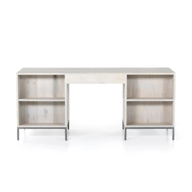 Trey Executive Desk, Dove Poplar | Chairish