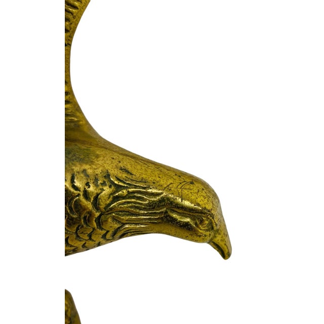 Vintage Brass Bald Eagle Finial or Flag Pole Topper | Chairish