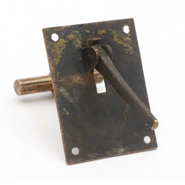 Antique Aesthetic Polished Bronze Mechanical Doorbell Lever | Chairish