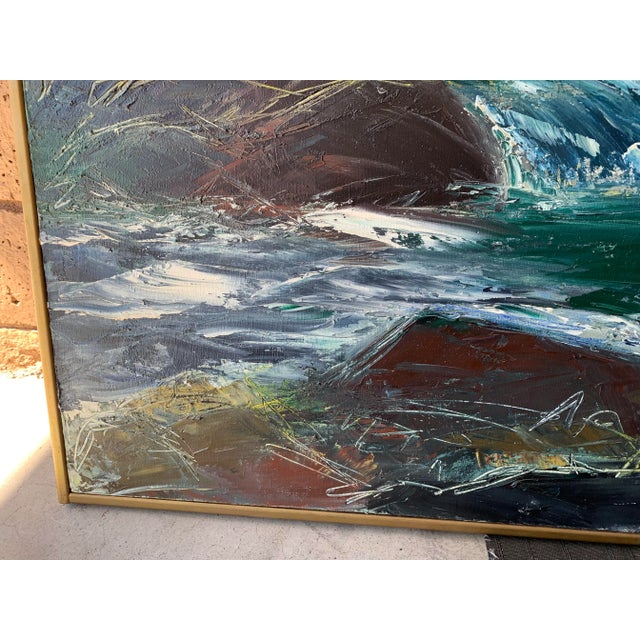 Roger Berghoff Seascape Painting | Chairish