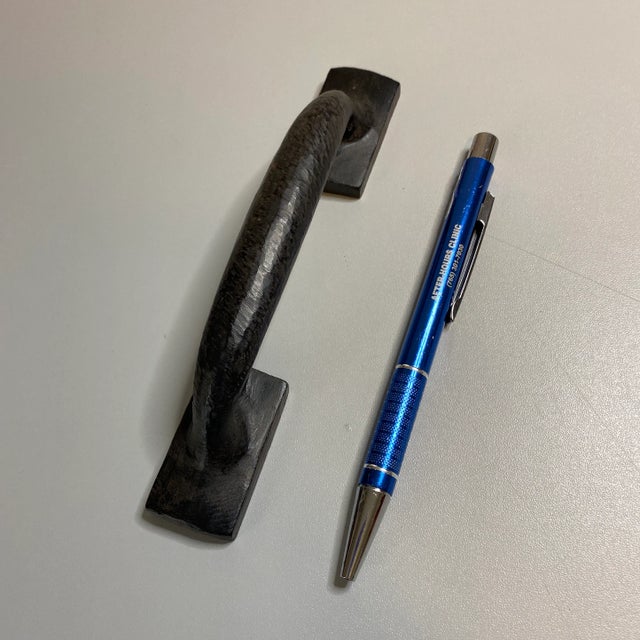 Set of 12 Pottery Barn Cast Iron Collection Rustic Hammered Hudson Pull ...