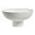 Kumasi White Ceramic Footed Bowl | Chairish