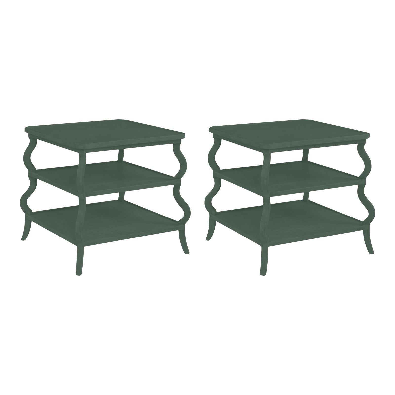 Abbott Tiered Side Table in Dakota Shadow - a Pair | Chairish