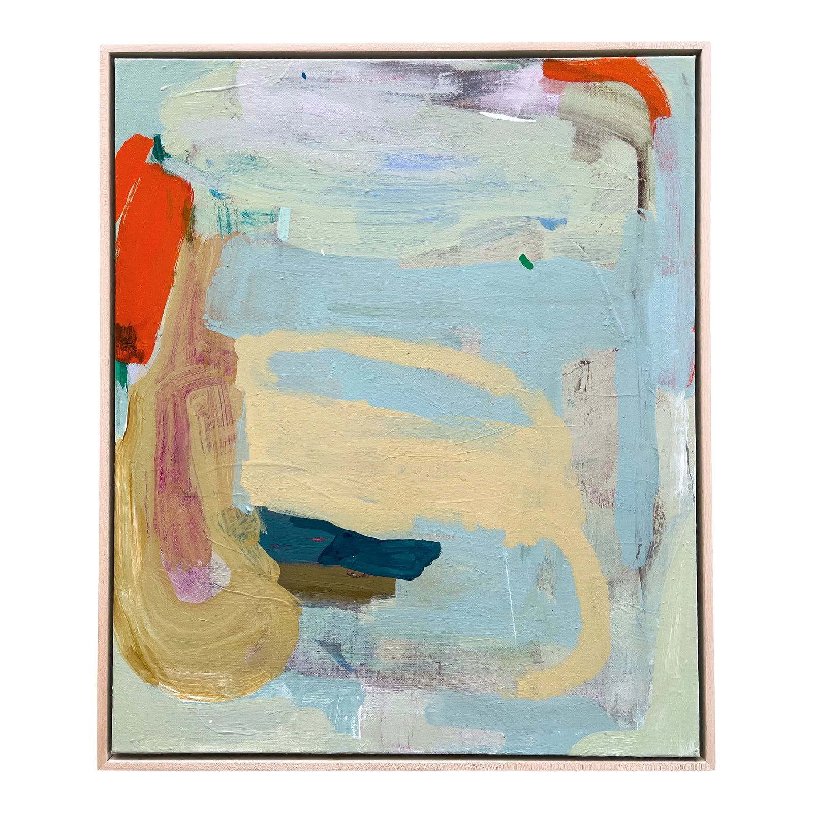 Abstract Painting Titled Tribb Wave by Allison James, Framed | Chairish