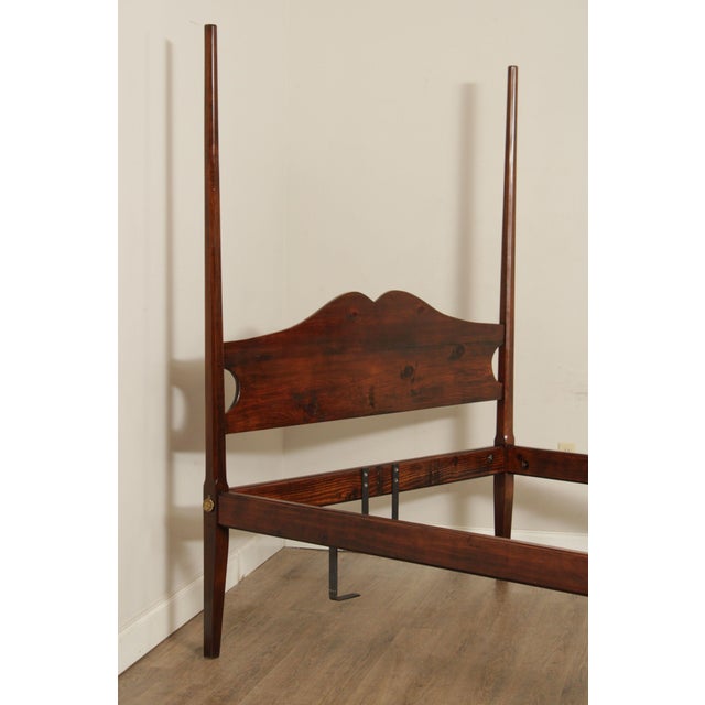 1980s Stephen Von Hohen Shaker Style Pine Queen Poster Bed | Chairish