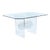 Rectangular Clear Acrylic Lucite Dining Table With Diamond Shaped Prism ...