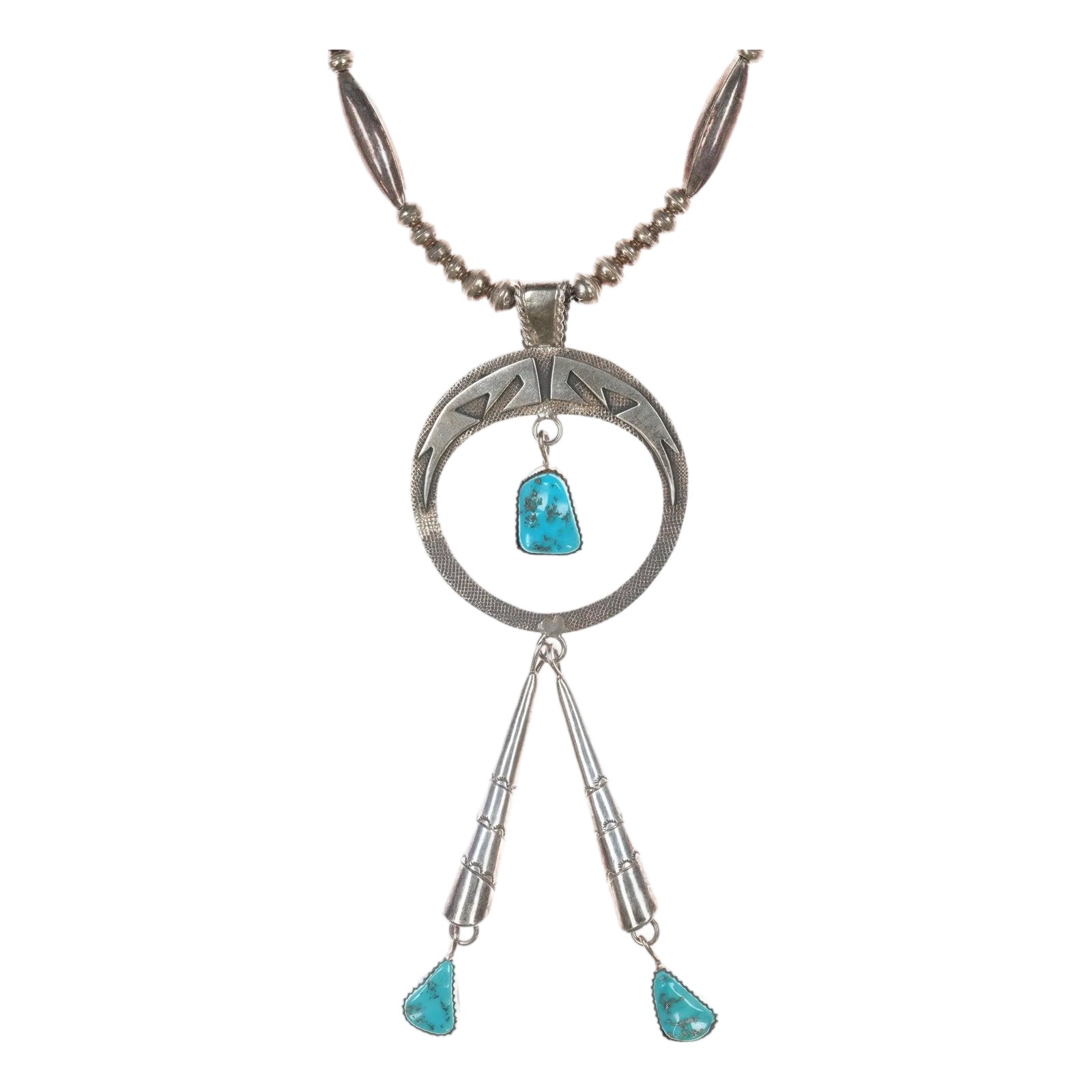 Sarah Dickens Navajo Sterling and turquoise necklace | Chairish