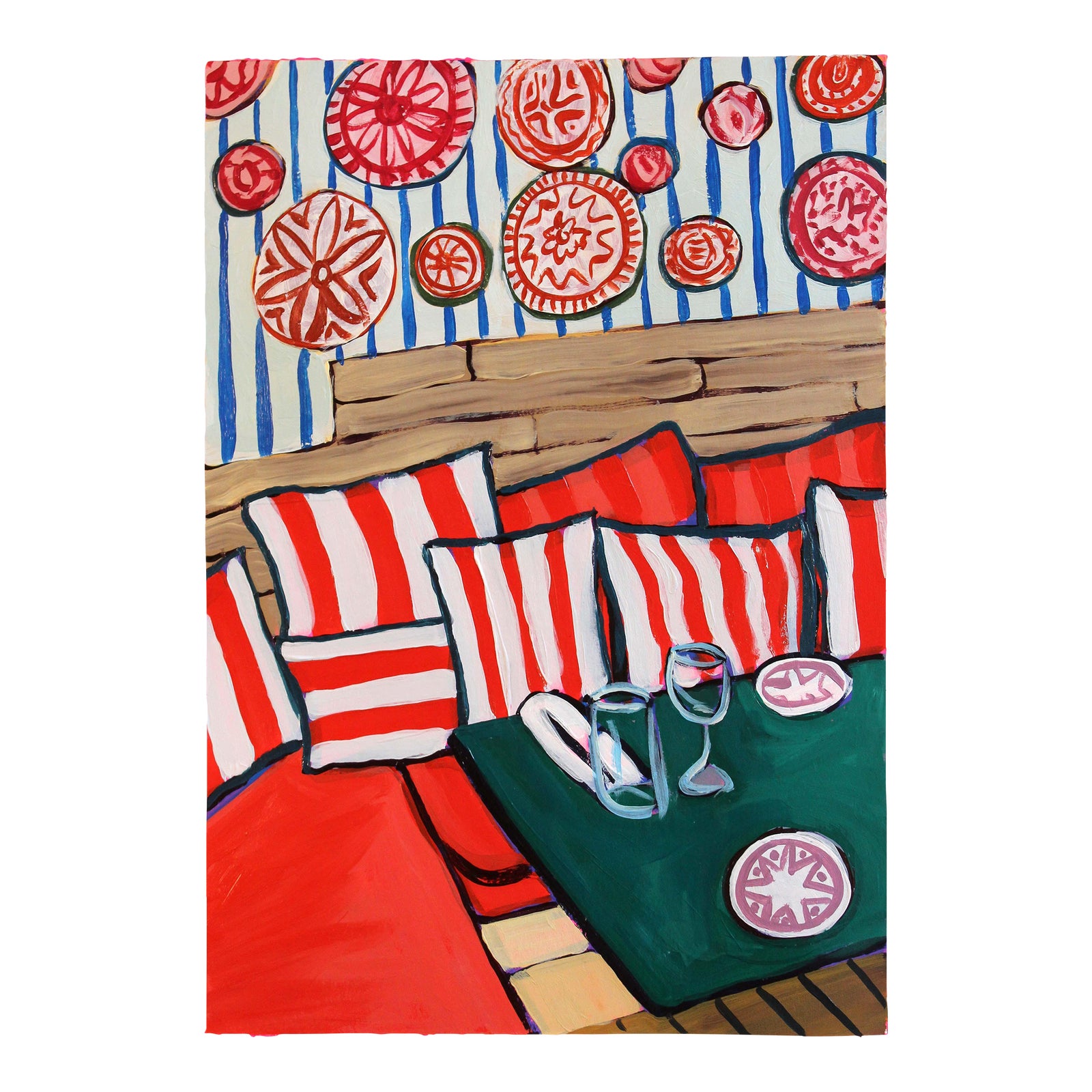 "El Fenn" Contemporary Interior Still Life Acrylic Painting by Sophie Edell | Chairish