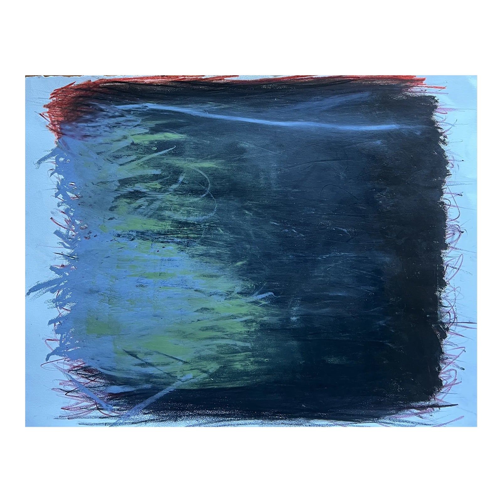 "Grass One" Original Botanical Abstract Painting | Chairish
