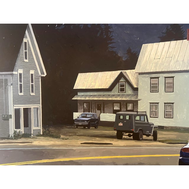 Thomas Connolly (1961-), Realist Mountain Town Scene Acrylic Painting ...