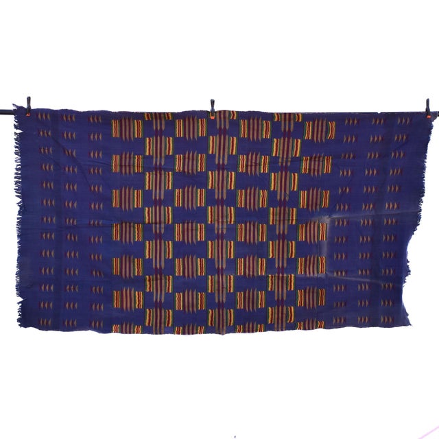 Late 20th Century Vintage African Ewe Cloth Textile | Chairish