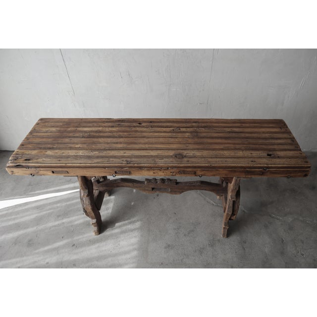 Rustic Antique Console Table | Chairish