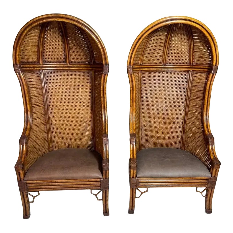 Mid-20th Century Pair of Vintage Porter Balloon Chairs | Chairish