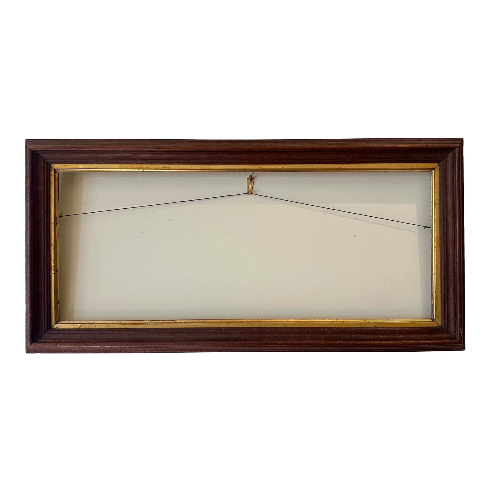 Vintage Long Rectangular Mahogany Wood Frame | Chairish