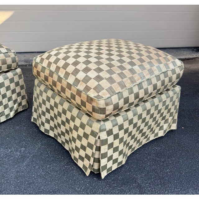 George Smith Run Up Ottomans | Chairish