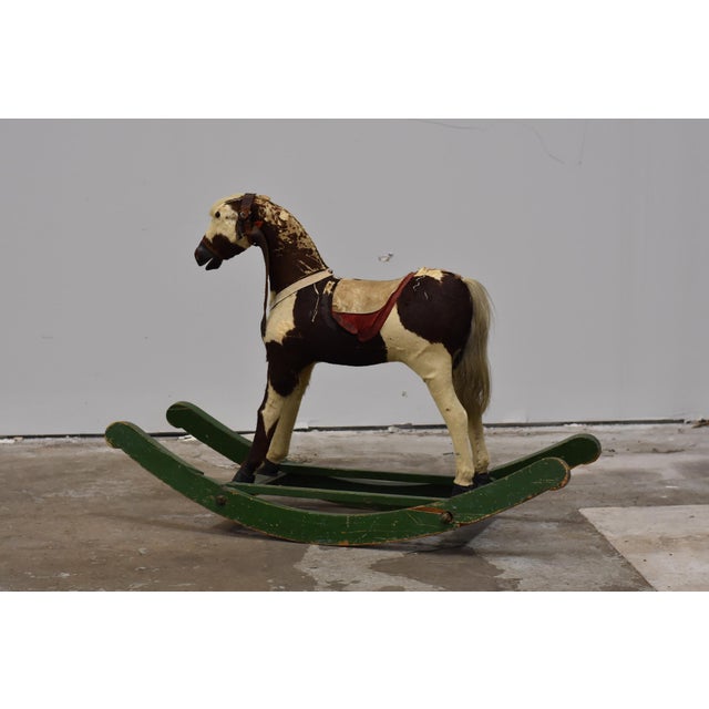 Early 1900's Wooden Rocking Horse | Chairish