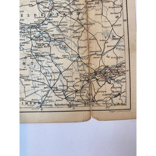 Antique Map of Netherlands | Chairish