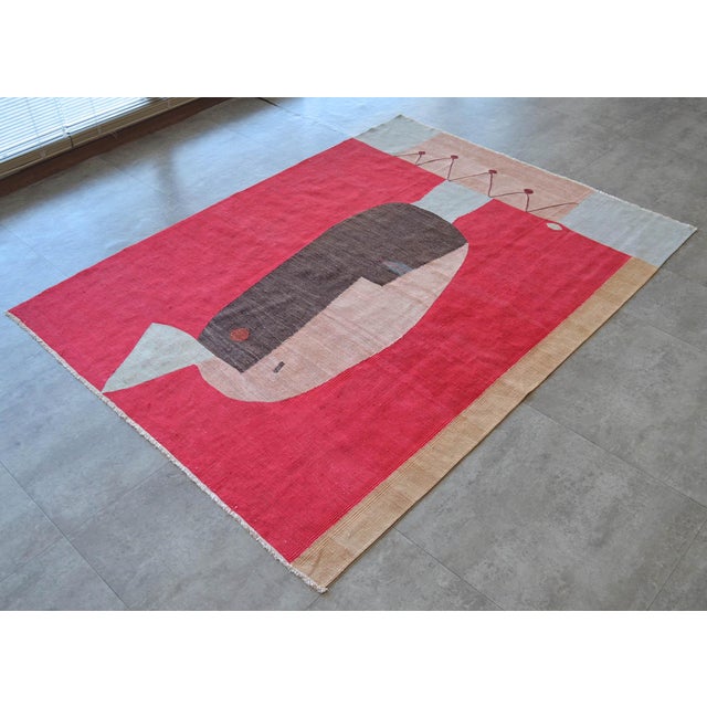 Paul Klee -Clown- Inspired Silk Hand Woven Area Wall Rug 4′4″ × 5′10 ...