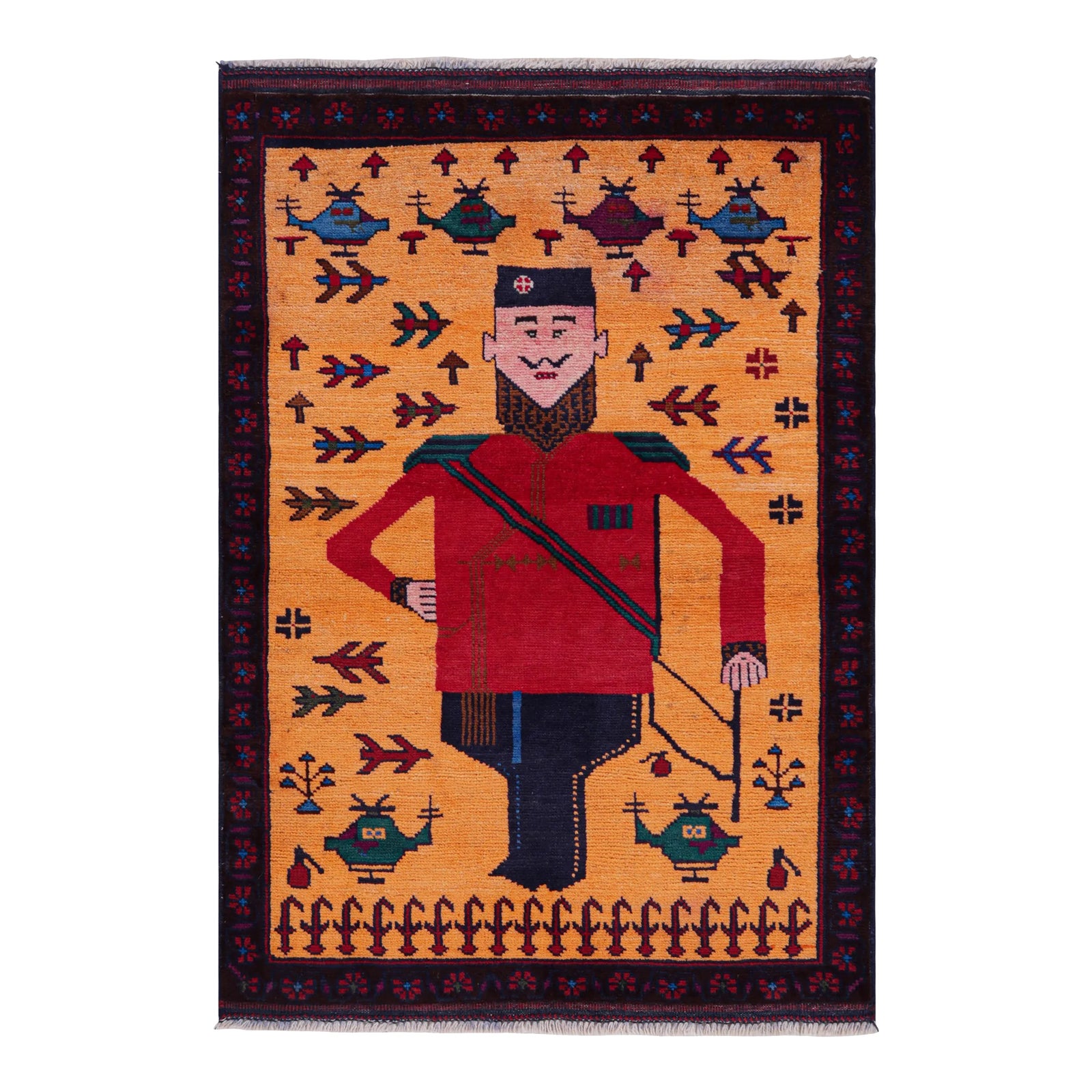 Rug & Kilim’s Modern Classics Tribal Rug With Figural and War ...