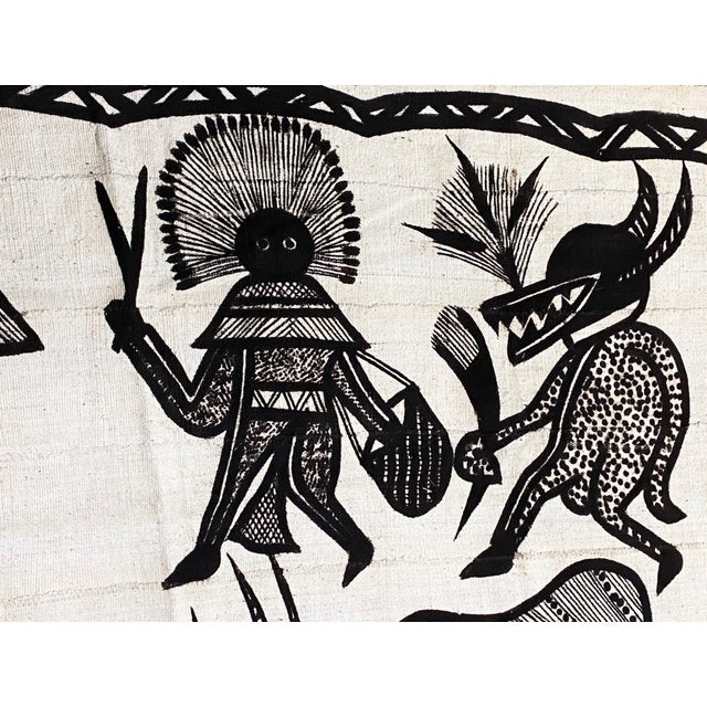Vintage Korhogo by the Senufo People Mud Cloth Cote d'Ivoire 57" | Chairish