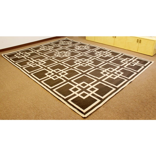 Contemporary Large Rectangular Geometric Area Rug Carpet | Chairish