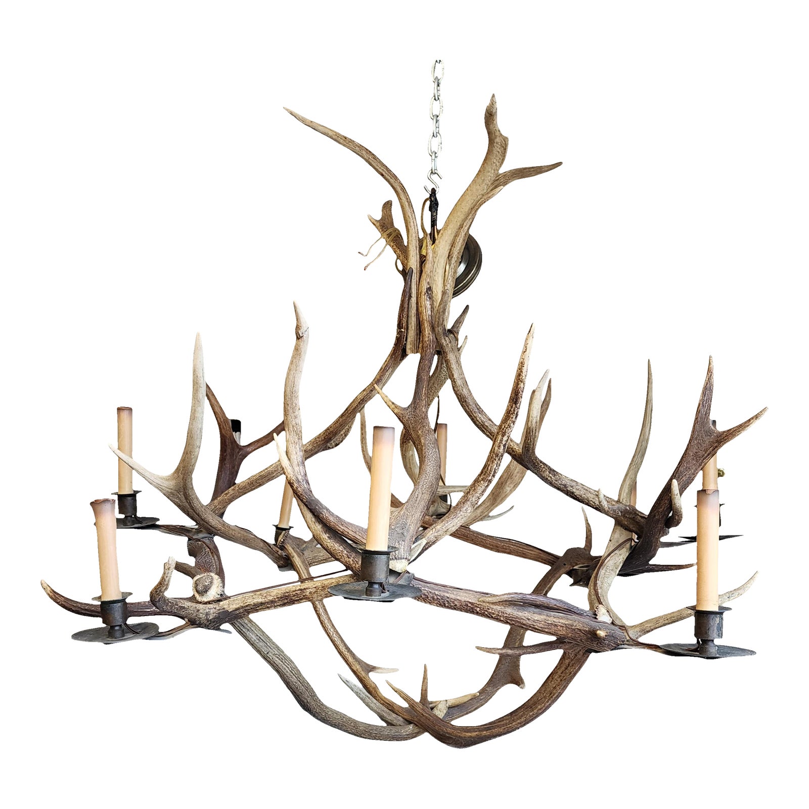 Antique Elk Antler Chandelier | Chairish