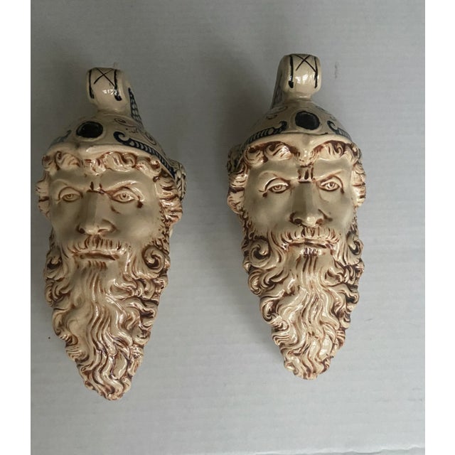 17th Century Style Majolica Mythological Cuirassier Helmet Satyr Wall ...