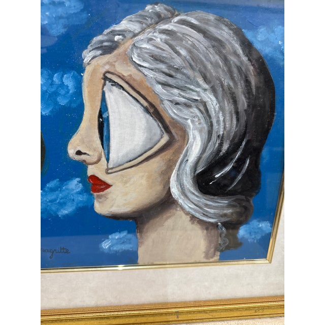 1960s Surrealist Abstract Painting After Magritte | Chairish