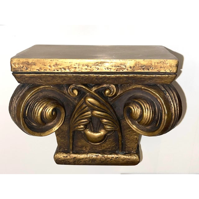 Mid 20th Century Italian Gold Drapery Cornices- Set of 3 | Chairish