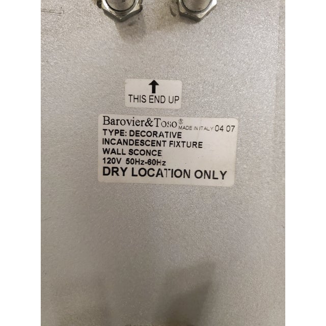 Pair of Early 21st Century Large Two Tier Handblown Murano Glass Feather Sconces Barovier Et ...