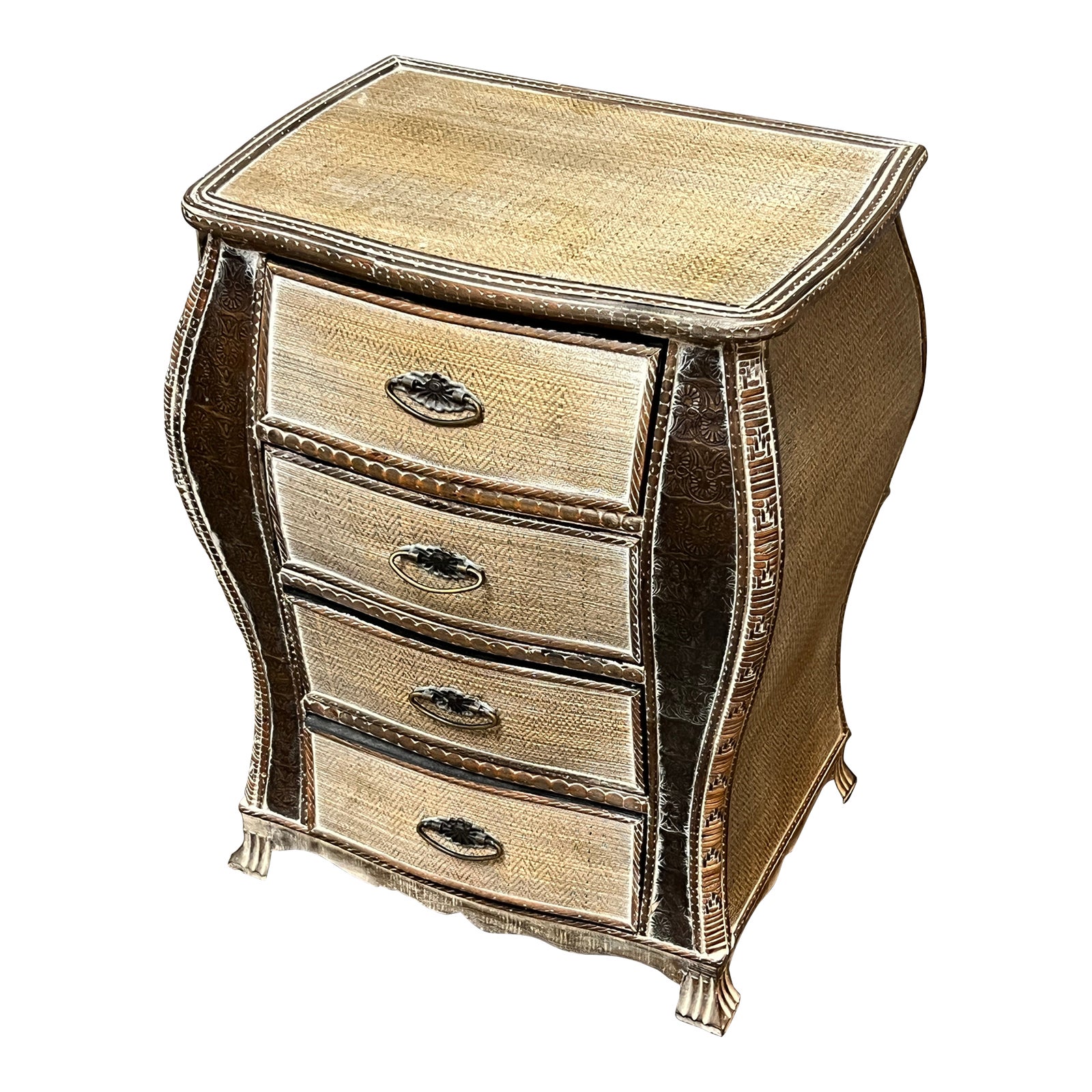 Vintage Four Drawer Side Table | Chairish