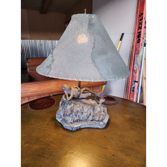 Vintage Bronze Frog Lamp | Chairish
