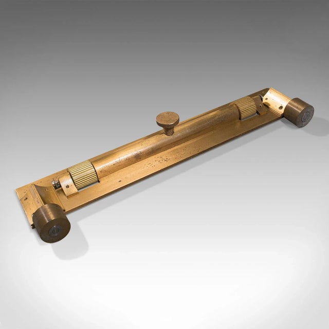 1910s Antique Edwardian English Brass Rolling Parallel Rule | Chairish