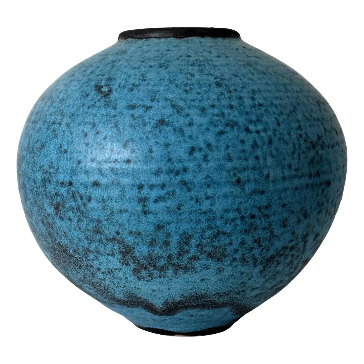 Ceramic Moon Jar with Robin Egg Blue Glaze by Otto Heino | Chairish