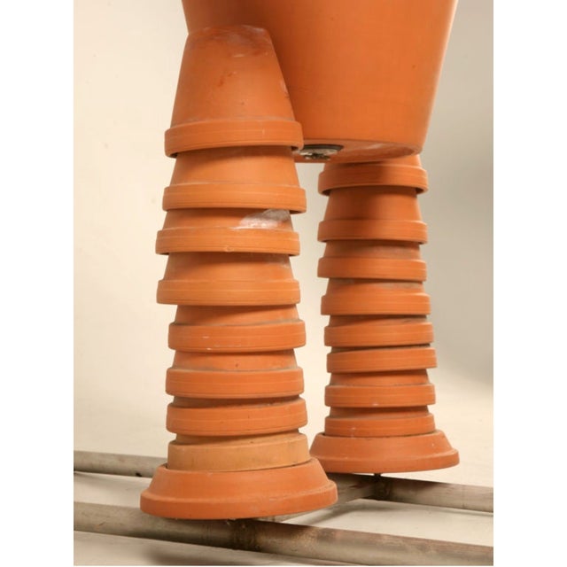 Vintage English Terra-Cotta Pot Man Sculpture for Home, Garden Cty ...