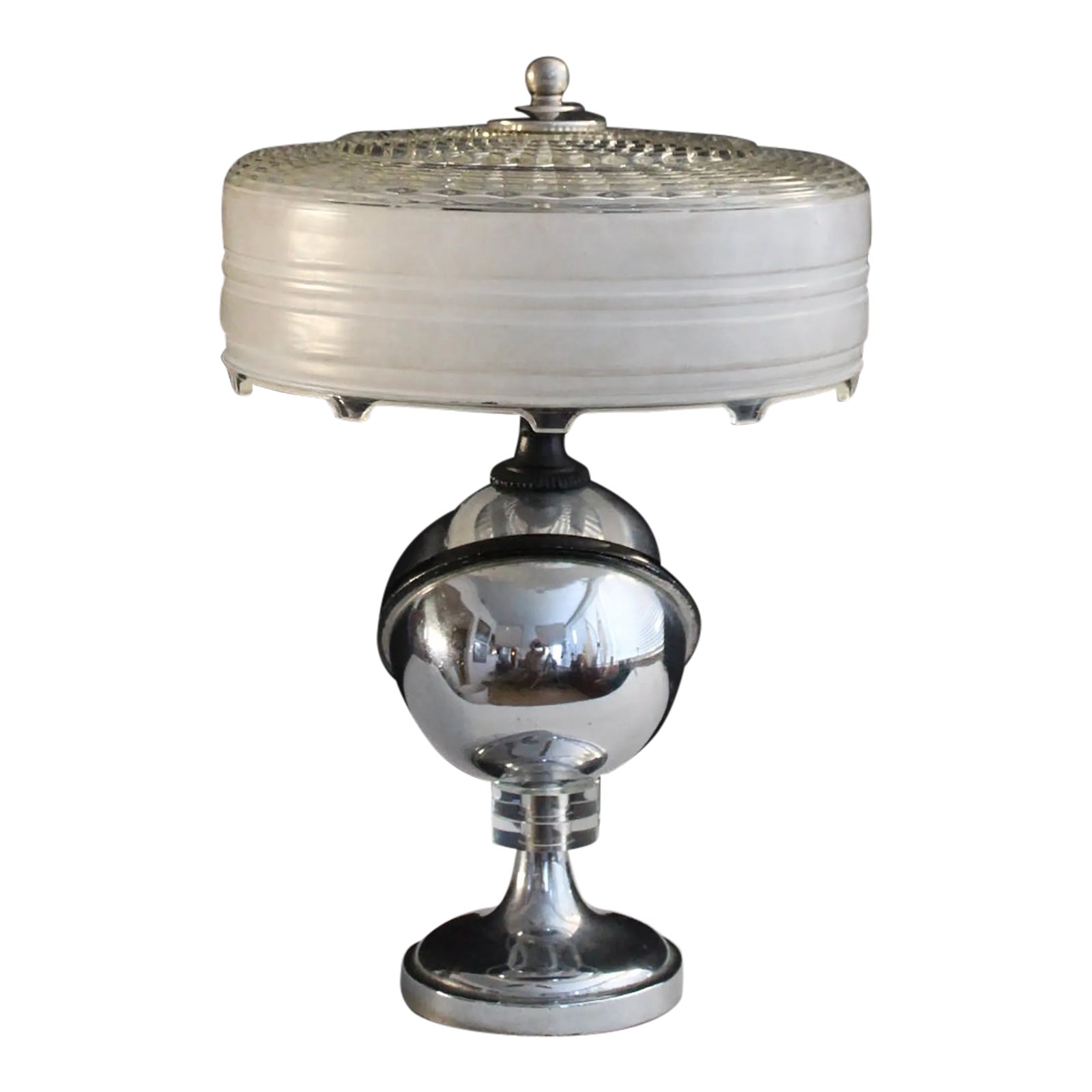 Early 20th Century Chase Metal Works Style Sculptural Lamp | Chairish