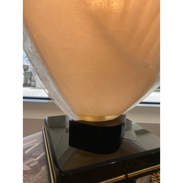 Vintage Sea Shell Shaped Rougier Style Acrylic Table Lamp | Chairish