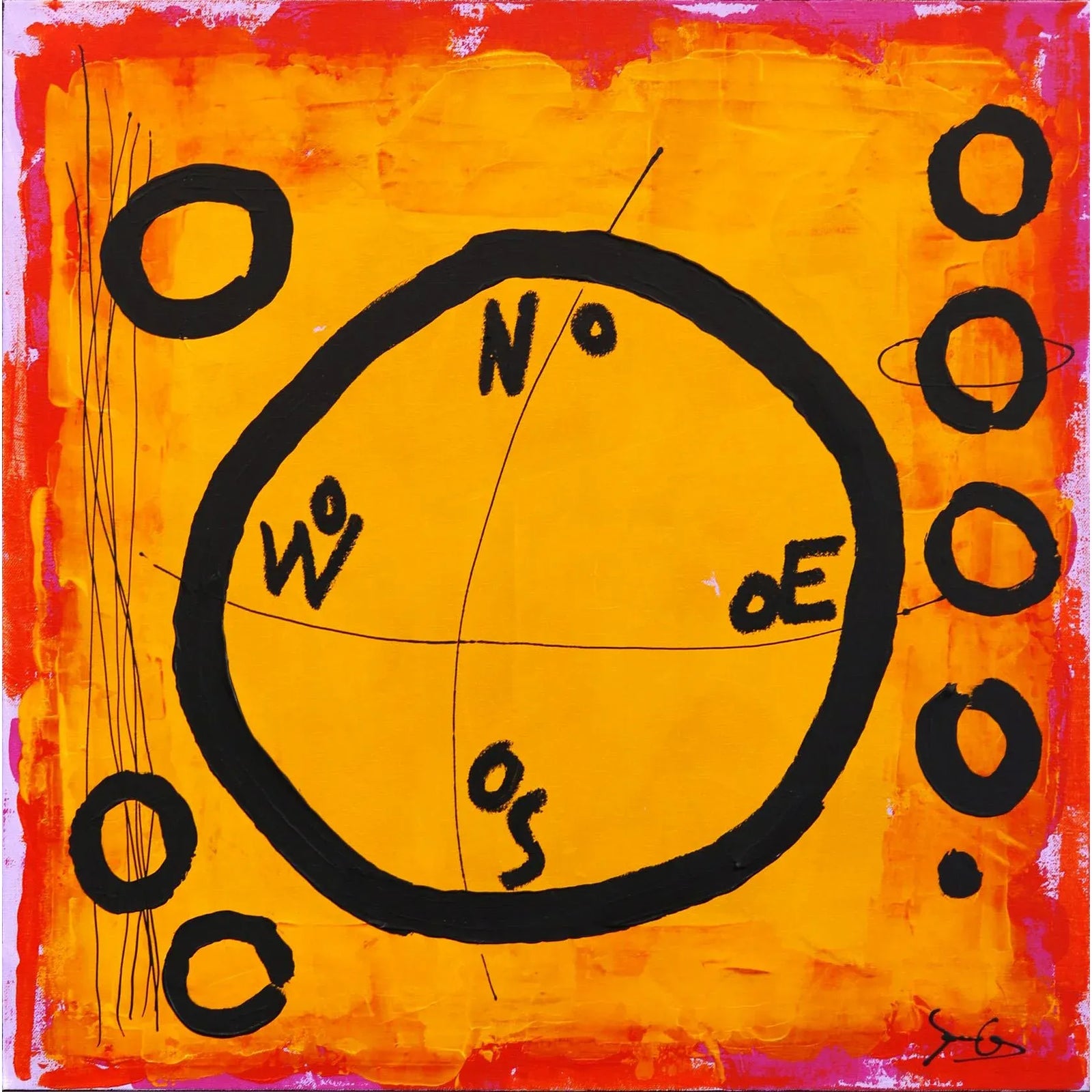 "Earth and the Planets" Contemporary Street Art Inspired Mixed-Media ...