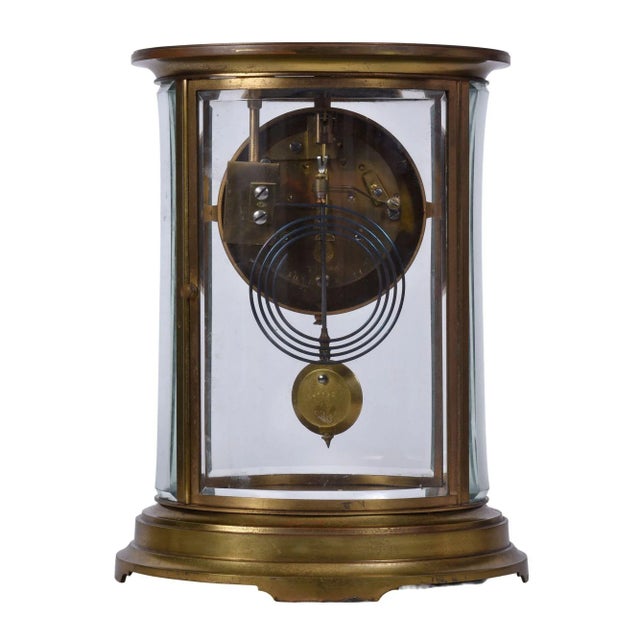 1915 Tiffany & Co Oval Crystal Palace Clock | Chairish
