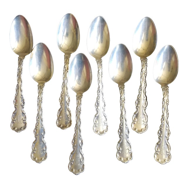 Sterling Silver Spoons Louis XV Pattern by Whiting | Chairish