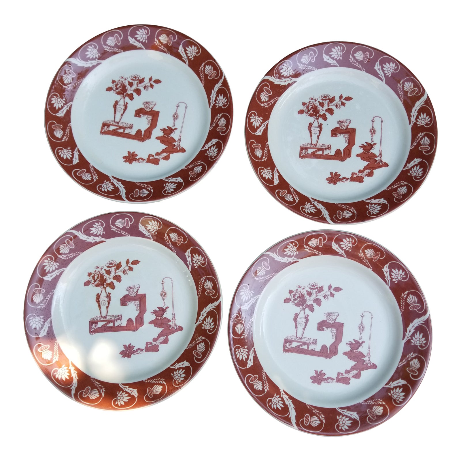 Art Deco Mid Century Restaurant Tableware - Set of 4 | Chairish