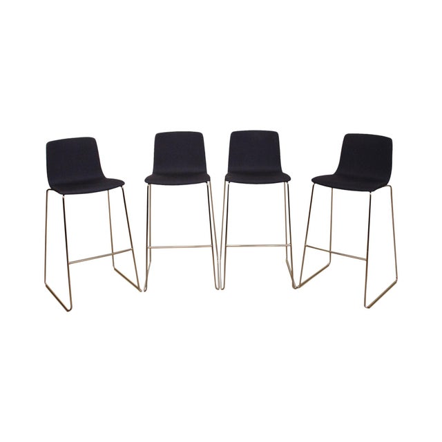 Arper Italian Chrome Base Aava Bar Stools (B) - Set of 4 | Chairish