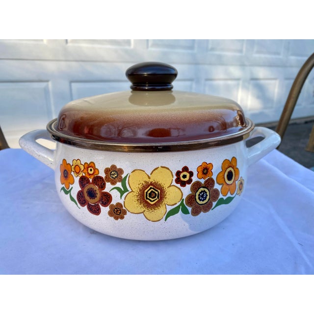 1970’s Enameled Cookware- Set of 3 | Chairish